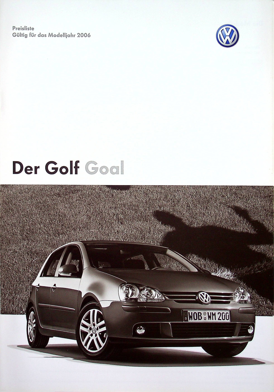 252759) VW Golf V - Goal - Preisliste & Extras - Prospekt 01/2006 | eBay