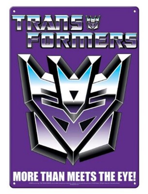 Transformers Decepticon Logo Image Metal Sign Poster 8.25 x 11.5 NEW ...