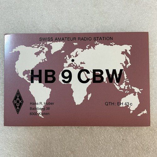 QSL Short Wave Ham Radio Card HB9CBW Hans R Huber | eBay