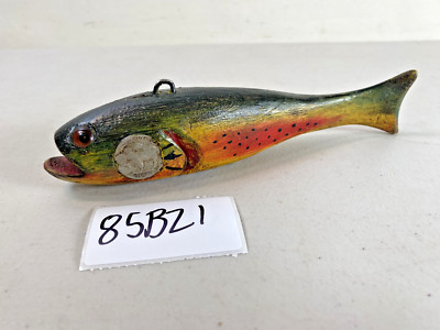 DFD Duluth fishing Fish Decoy Lure Perch Buffalo nickel Indian head ...
