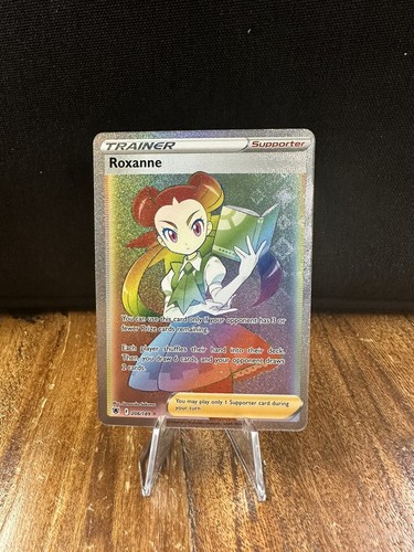 ROXANNE 206/189 Full Art Rainbow Secret Trainer Astral Radiance Pokemon ...