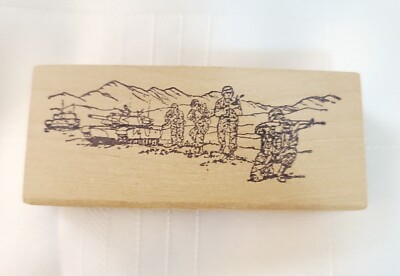 US Military War Land Scene Rubber Stamp SUPER RARE!!! | eBay