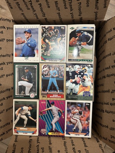 10,000 Sports Card Lot RC, NFL, MLB, NBA, NHL, Stars, HOFers, 1980s to ...