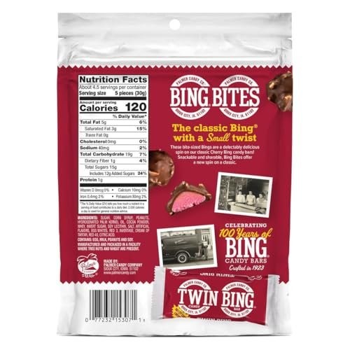Palmer Candy Company Bing Bites: Snackable, Nutty, Chocolatey, 5 oz Bag ...