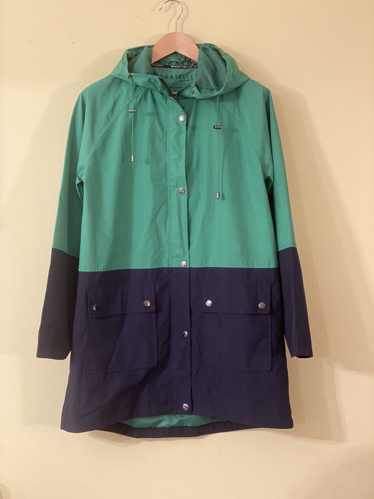 Bagatelle Sport Colorblock Hooded Rain Jacket Size M … - Gem