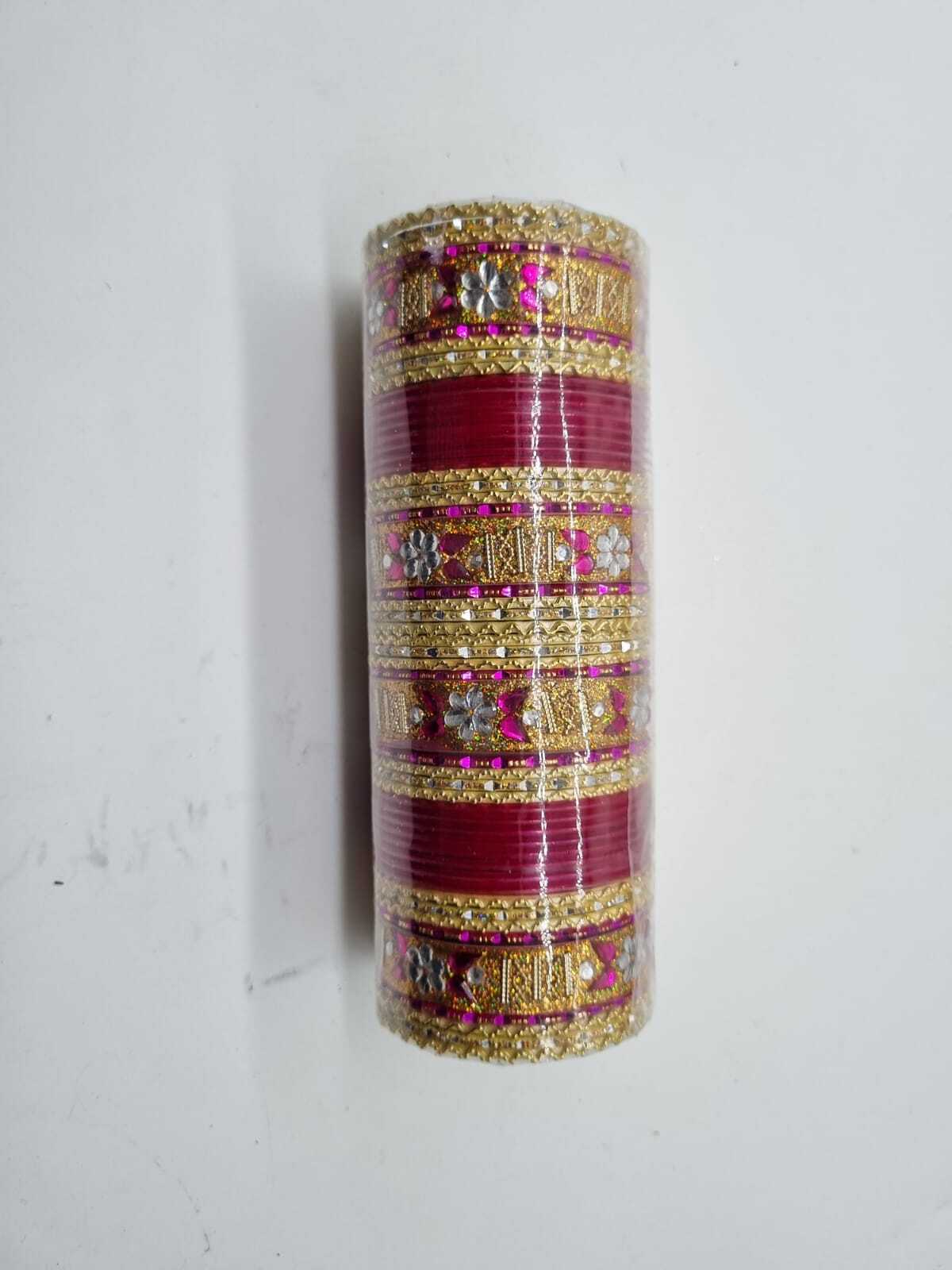 Pack of 48 pc Metal Indian Punjabi Chura Designer Bangle Chuda Set ...