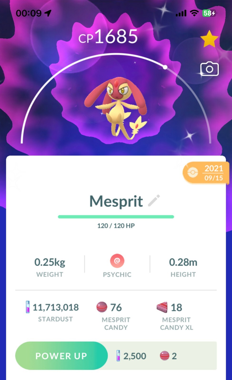 Shiny Mesprit Legendary - TRADE 1 Mil stardust - Read Description | eBay