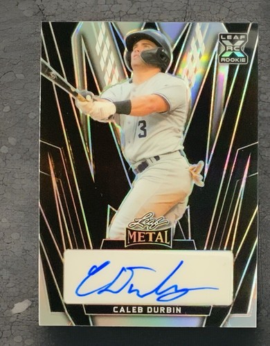 2024 Leaf Metal CALEB DURBIN XRC BLACK REFRACTOR Auto-NY Yankees COLOR ...