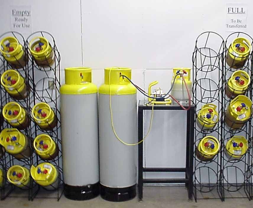 Refrigerant Tank Rack - Five Tank R5VBV for VAN-SHOP 15# & 30# Cylinder ...