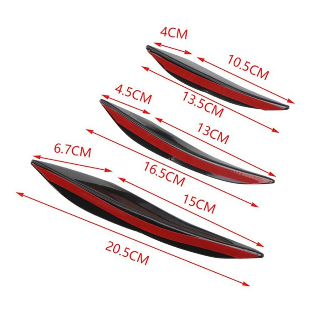 ABS Diffuser Shunt Fin Car Sticker Car Spoiler Canard Body Splitter Car ...
