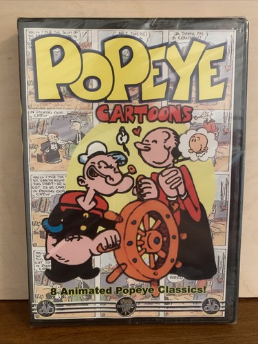 Popeye Cartoons New Sealed DVD - 8 Animated Popeye Classics ...