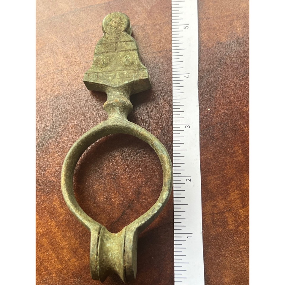 Antique Cast Brass Hanging Scale Arm Bell Motif Vintage Steelyard ...