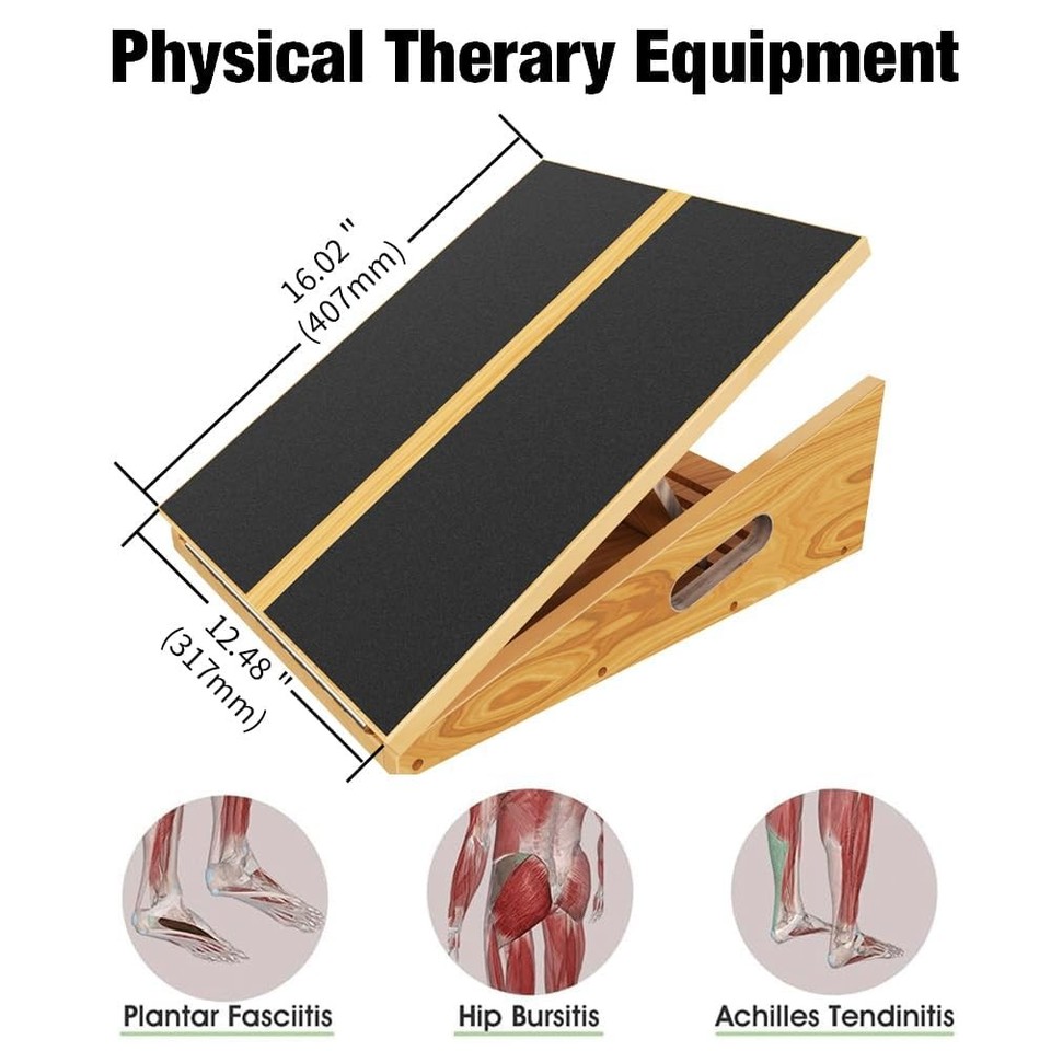 Professional Wooden Slant Board Adjustable Incline Board Calf Stretcher ...
