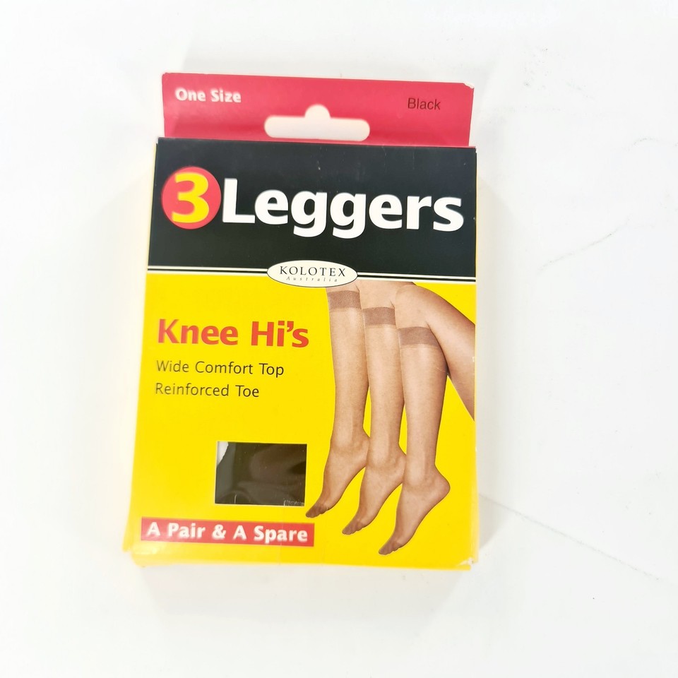 2x Vintage Black Knee Hi's Stockings 5 Pairs - Brand New Kicks ...