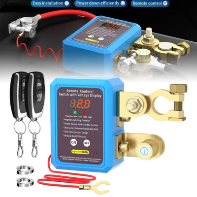 Dual Remote Car Battery Disconnect Relay Master Kill Cut-off Switch ...