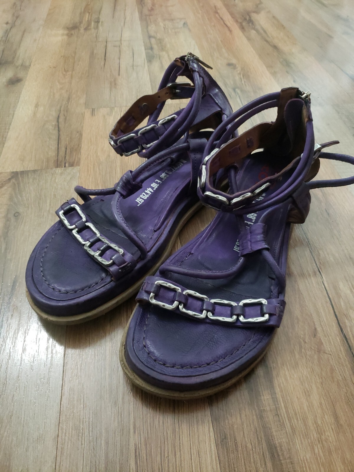 A.S. 98 Prucher Platform Wedge Sandals in Purple Sz 40 - Gem