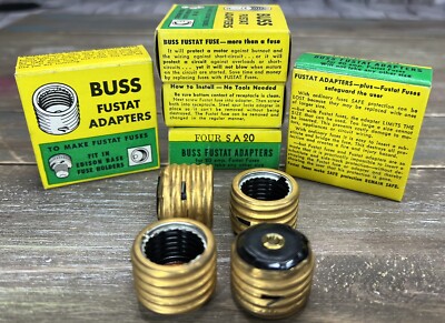 Buss Fustat Fuse Adapters SA-20 20amp 5 Boxes Total Q 20 Fuse Holders ...