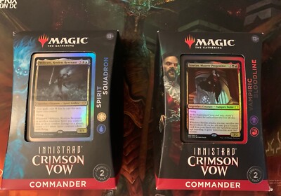 MTG - Crimson Vow Commander Decks - Set of 2 Vampire bloodline & Spirit ...