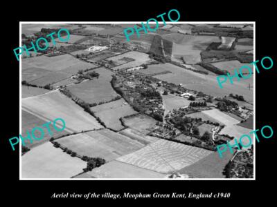 OLD 8x6 HISTORIC PHOTO AERIAL VIEW OF MEOPHAM GREEN KENT ENGLAND c1940 ...