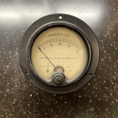 A WESTON ELECTRICAL INSTRUMENT VOLTMETER 1-15 AC AMPERES MODEL 476 | eBay