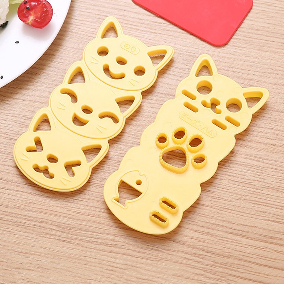 Cute Sushi Mold Cat Rice Mould for Kids Onigiri Mold Cartoon DIY ...