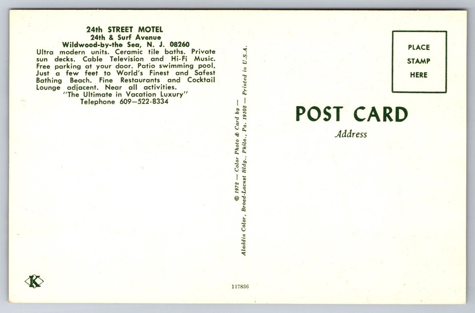 24th Street Motel at Night Wildwood-by-the Sea NJ Vintage Hotel ...