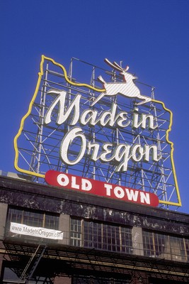 Made in Oregon Sign Old Town District Portland Photo Art Print Poster ...