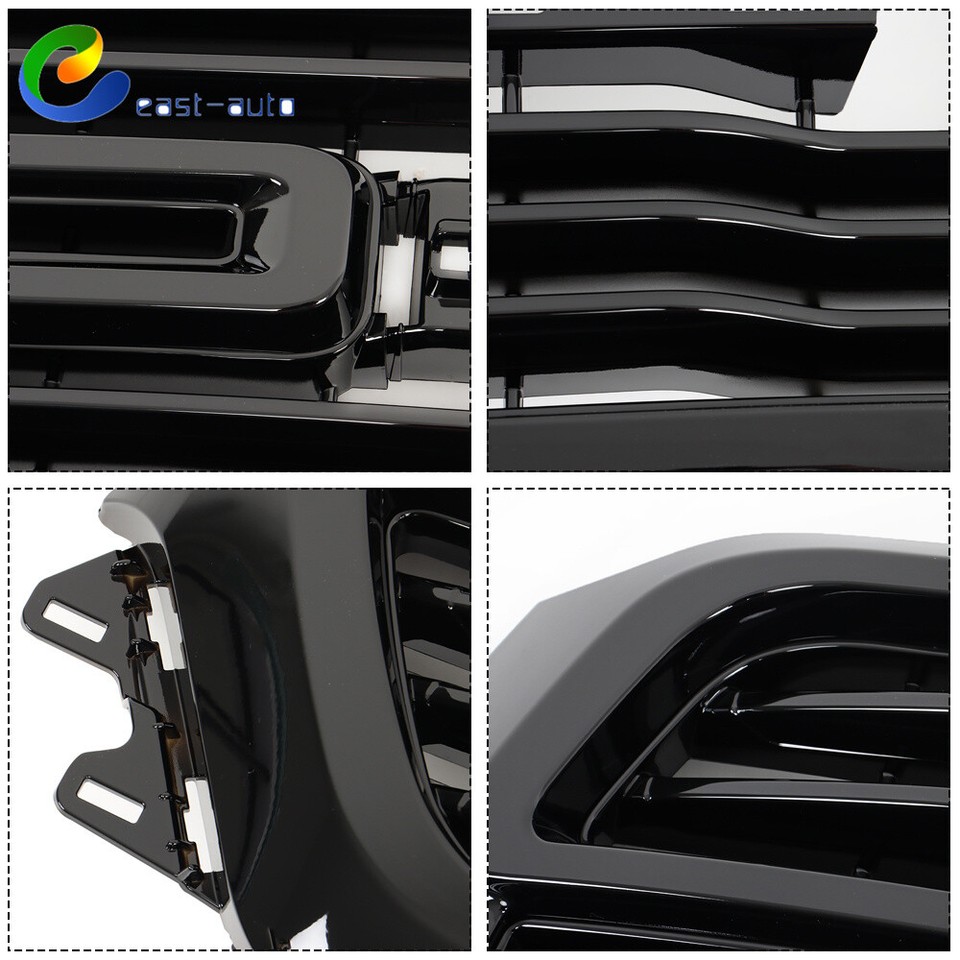 Front Mesh Upper Grille For 2019-2023 Dodge Ram 1500 Gloss Black ...