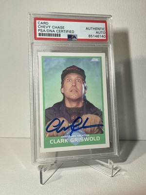 Chevy Chase Autographed Clark Griswold Christmas Vacation On Card PSA ...