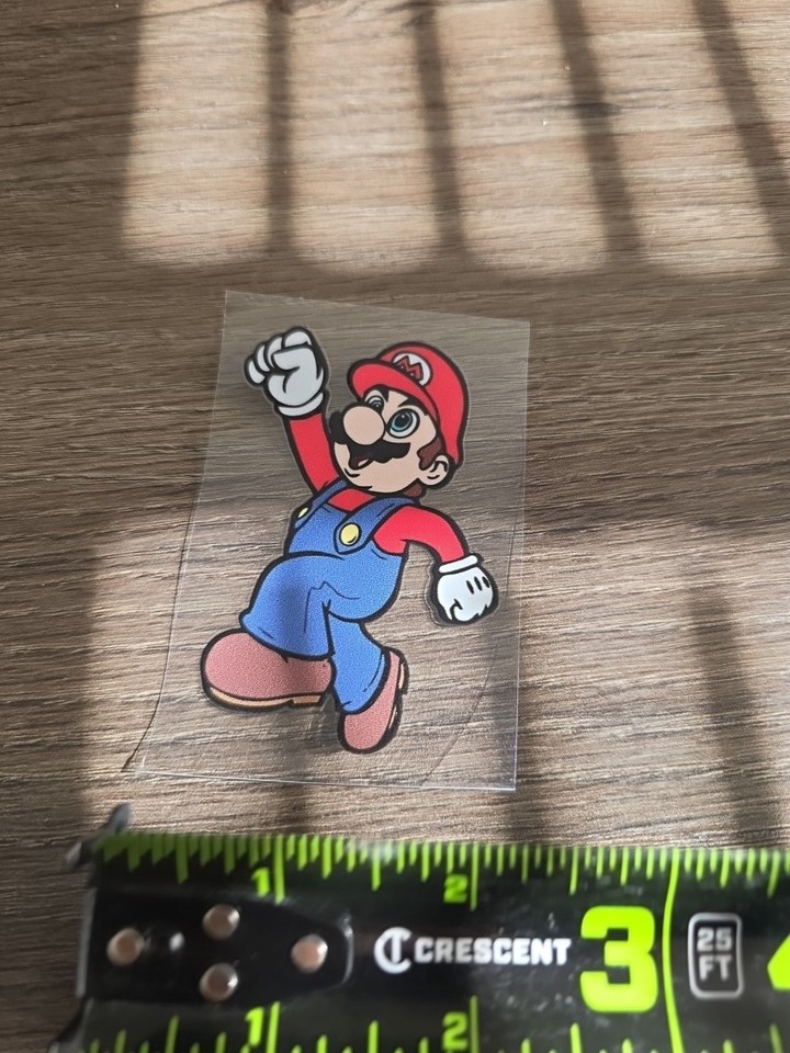 Mario Bros. Mario Jumping UV DTF Raised Decal Sticker Waterproof 3inx ...