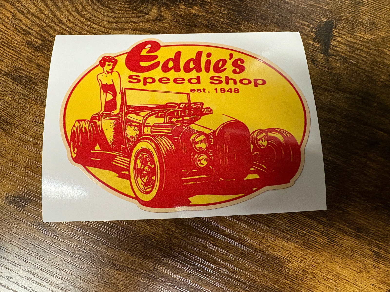 Eddie's Speed Shop Vintage Style DECAL, Vinyl STICKER, racing, hot rod ...