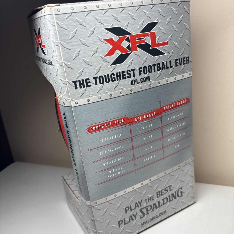 XFL Spalding Football 2000 Official All Leather Game Issued Ball Full ...