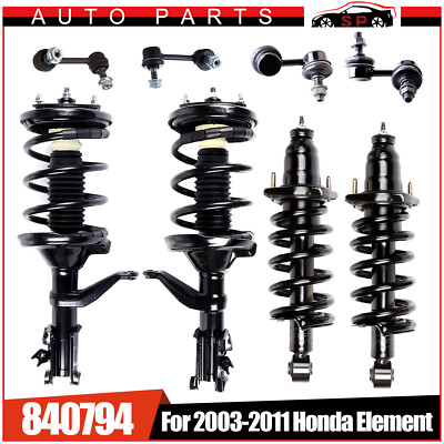 For 2003-2011 Honda Element Front & Rear Complete Struts & Sway Bar End ...