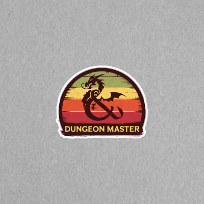 Retro Dungeon Master D&D Sticker - DM Gift for Tabletop RPG Gamers ...