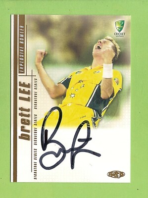 2003 SIGNATURE CRICKET CARD SS03 BRETT LEE | eBay Australia