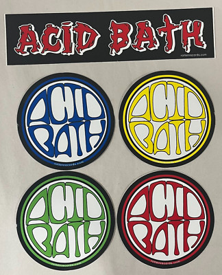 ACID BATH - STICKER PACK - OFFICIAL VINYL DECALS x 5 | eBay