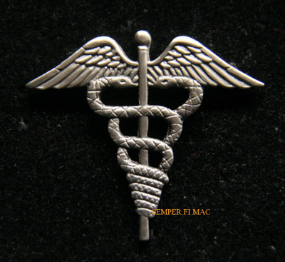 CORPSMAN HM HAT LAPEL PIN DOC FMF US NAVY USS MARINES CADUCE HOSPITAL ...