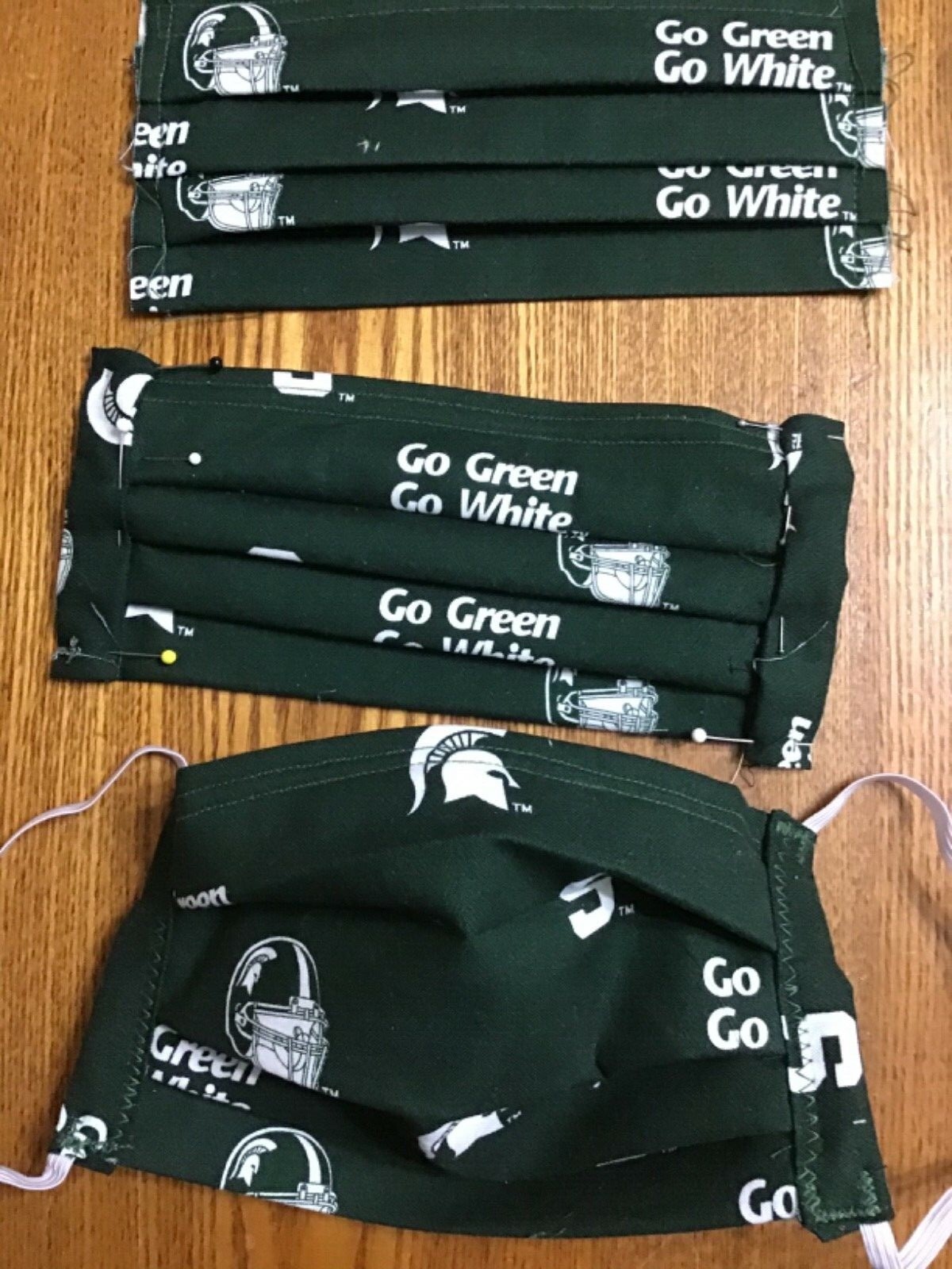 (1) Michigan State SPARTANS Face Masks/Face covers ~liner, bendable ...