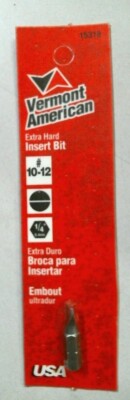 Vermont American 15318, #10-12 Extra Hard Insert Bit Drill Bit FREE ...