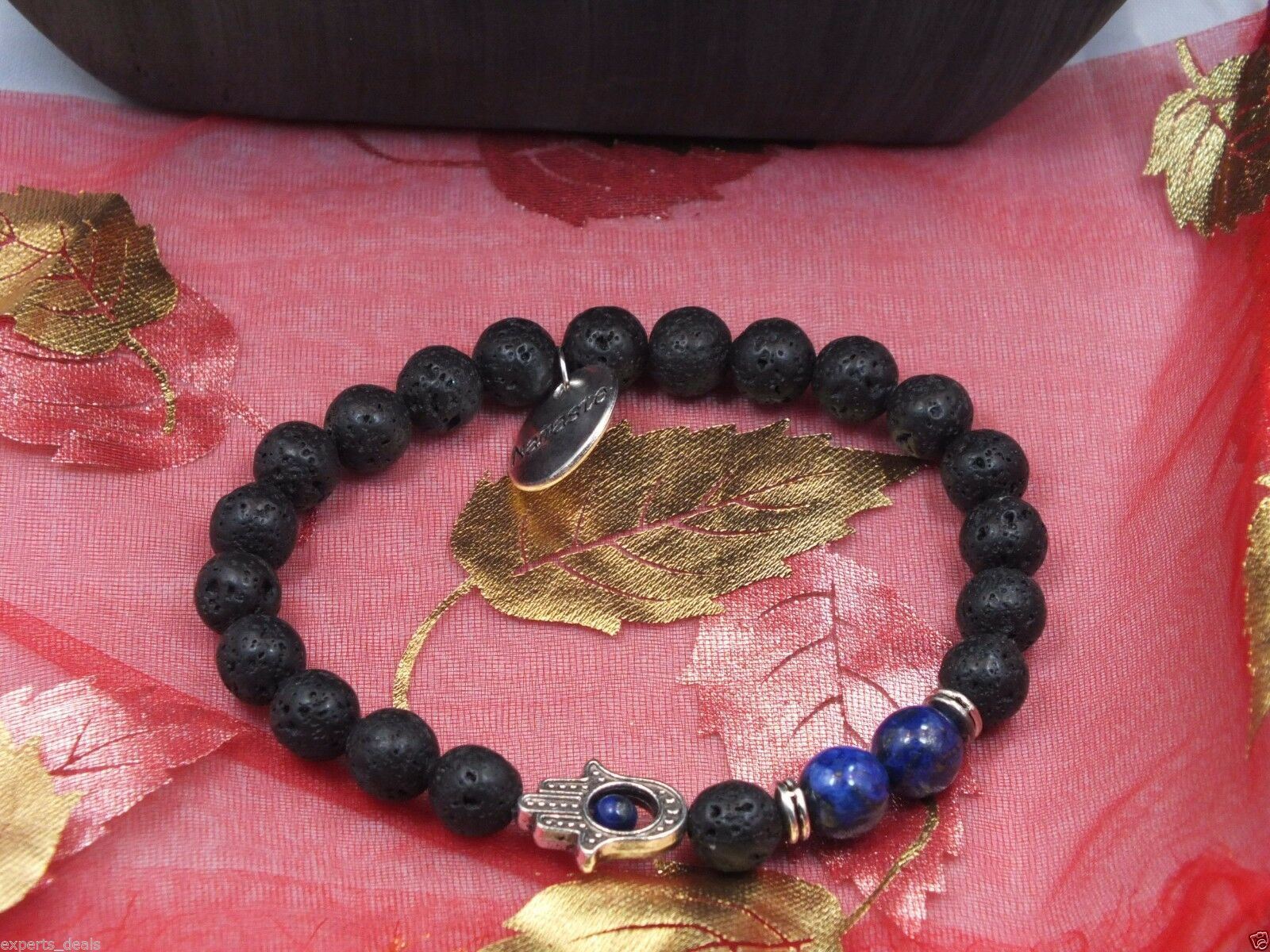 Namaste Jewelry Lapis Lazuli Lava Stone Buddah Hand Hamsa Energy Free ...