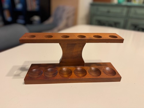 Wooden 6 Pipe Stand Holder Rack 10W x 3D x 4.5 H | eBay