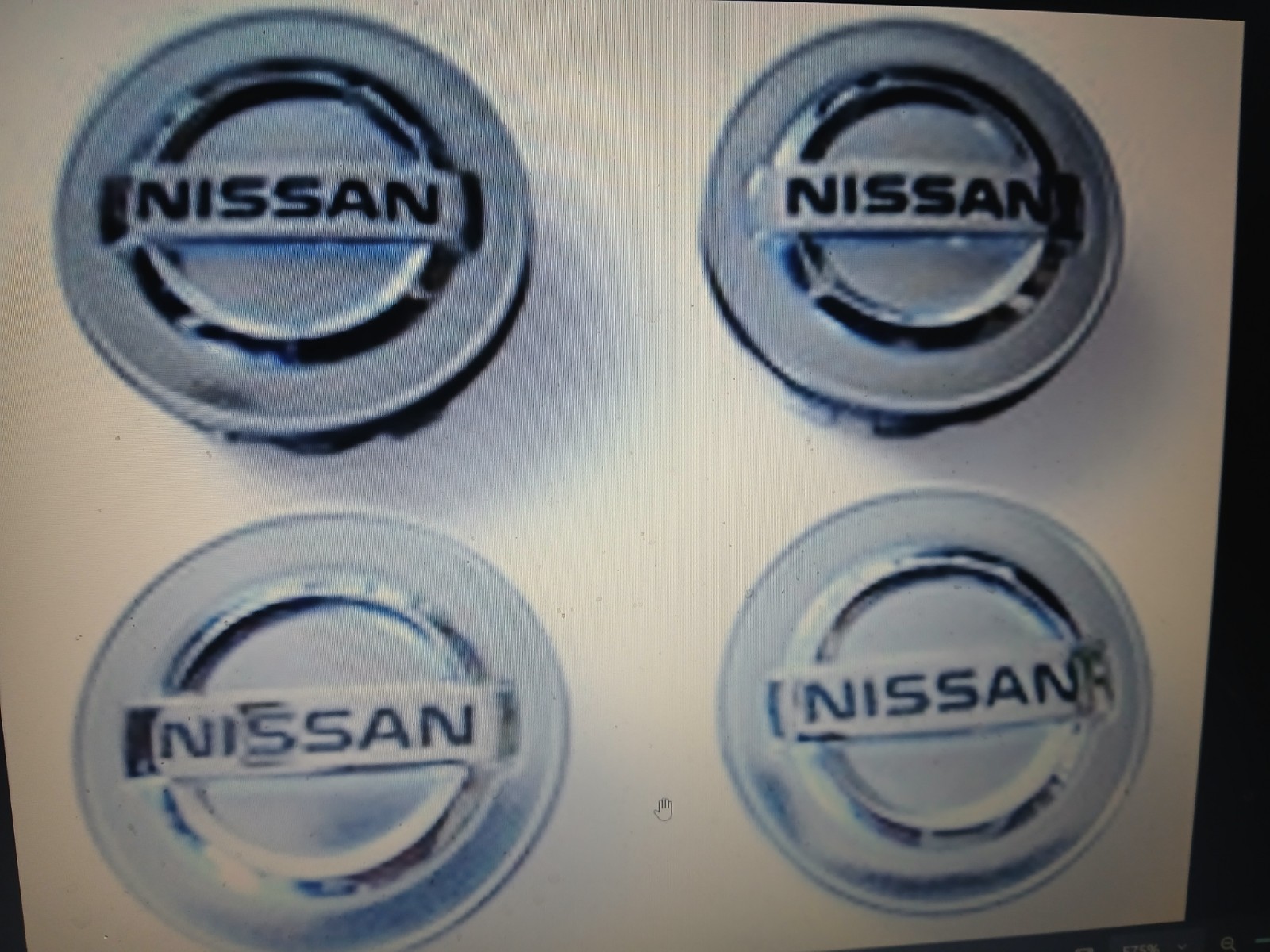 Nissan Genuine 54mm Aluminum Wheel Center Caps 4pcs Silver Used | eBay