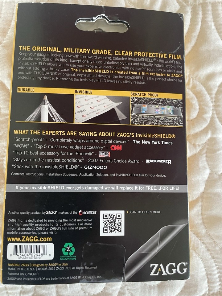 Invisible Shield By ZAGG Universal Screen Protector. | eBay