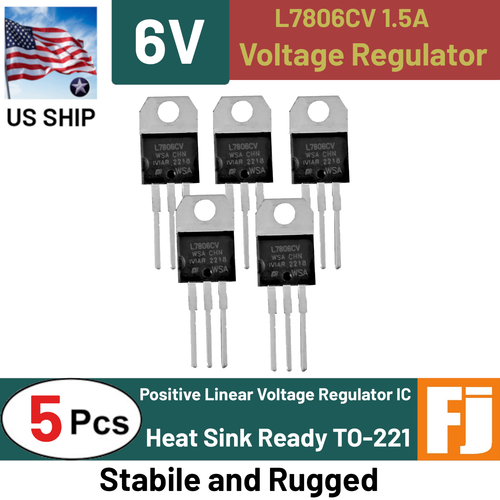 5PCS L7806CV | 3 Pin Positive Voltage Regulator | 6V 1.5A TO-220 | US Ship | eBay