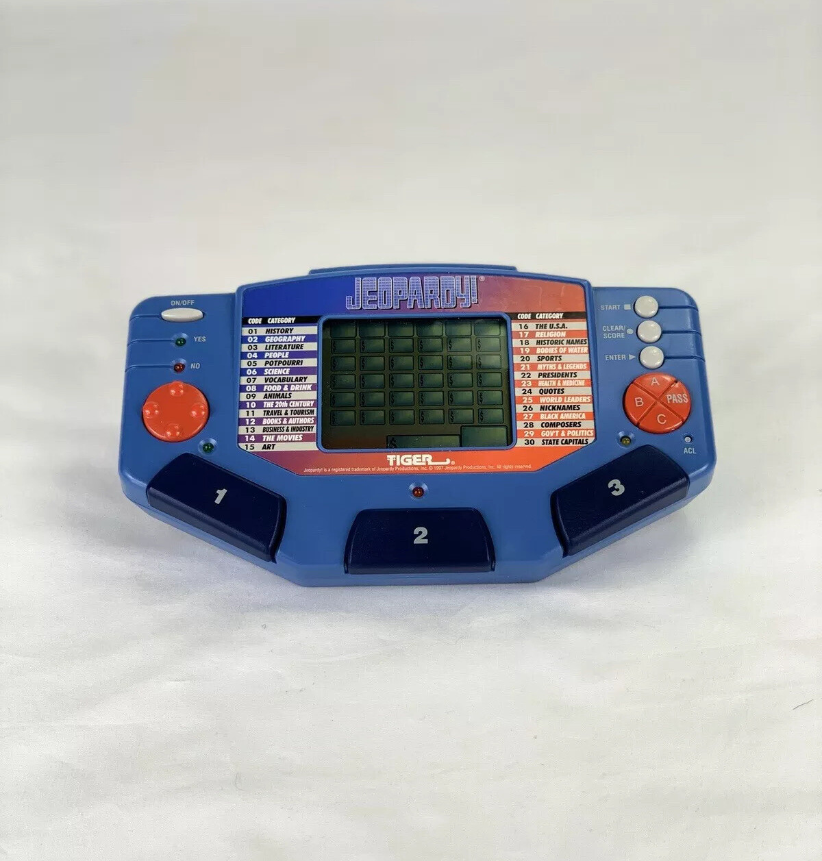 1995 Jeopardy Vintage Tiger Electronic Handheld Game Console w ...