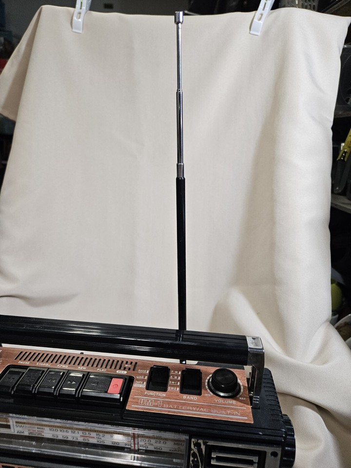 Boombox Supersonic Retro AM/FM Sw1-sw2 - 4-Band Radio And Cassette Wood ...