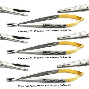 X3 Castroviejo Needle Holder Drivers Suturing Microsurgical Tungsten ...