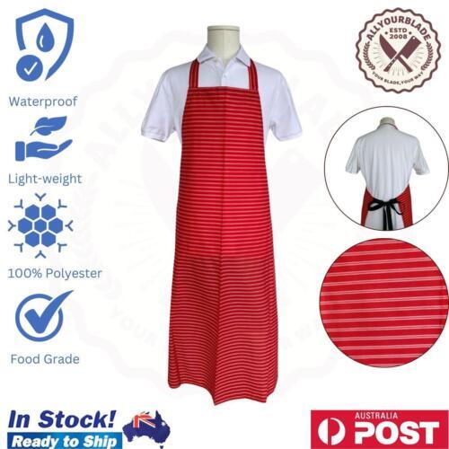 New Butcher Stripe Aprons Bib Waterproof Apron Oil Proof Nylon Cleaning ...
