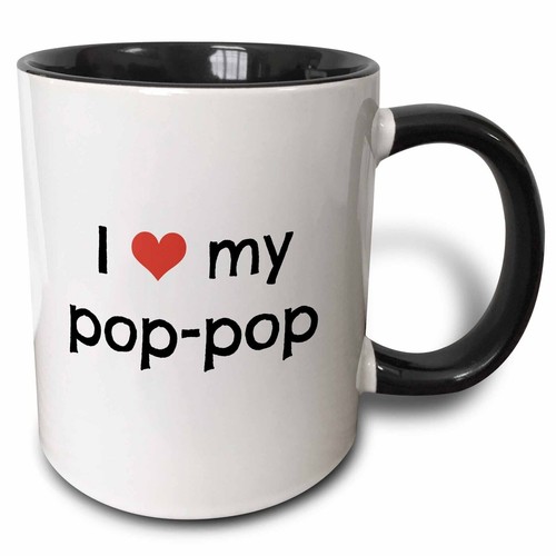 I Love My pop--pop - Two Tone Black Mug, 325 ml (11oz) Black/White ...