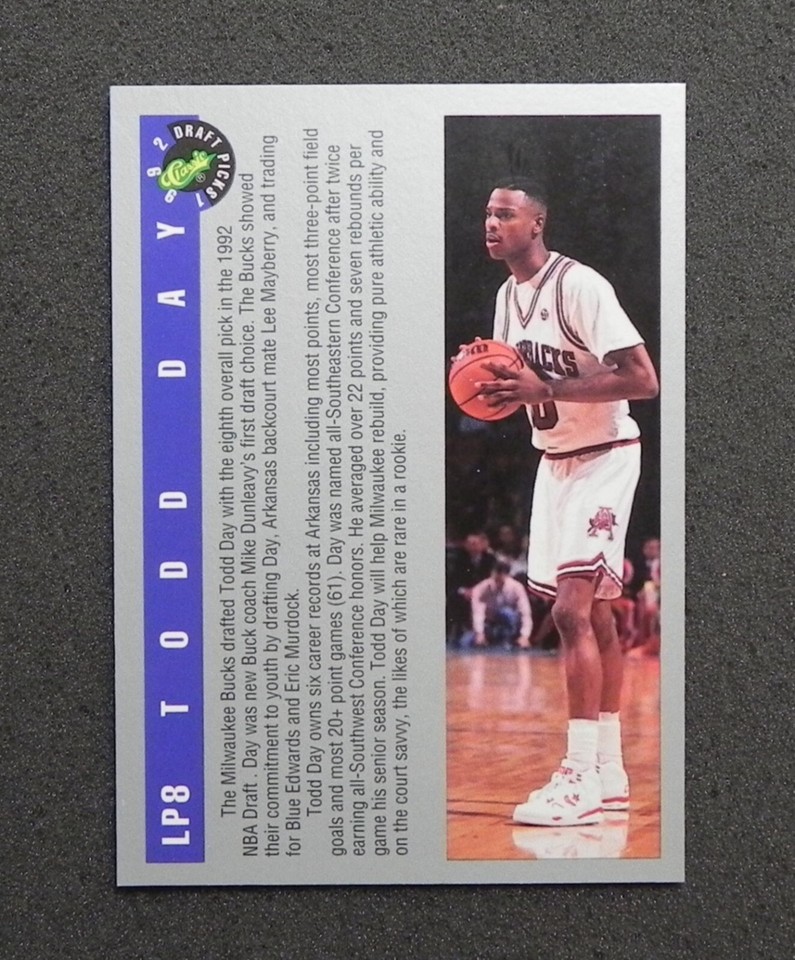 TODD DAY 1992 Draft Picks Rookie Card #LP8 _ Exact Card (E) _ 1 of ...
